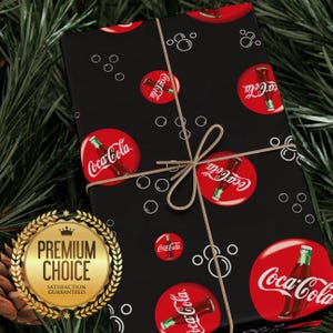 Coca-cola Classic Wrapping Paper | Iconic Soda Bottle Design Gift Wrap ...