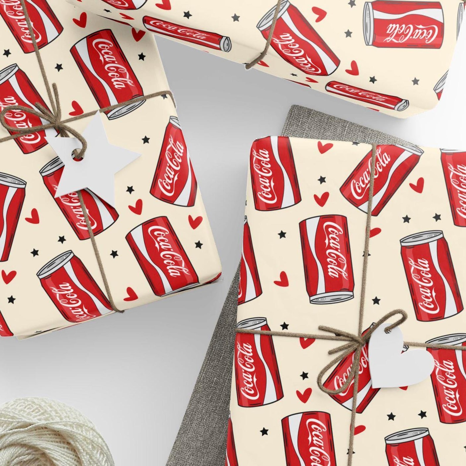 Coca Cola Wrapping Paper | Fun and Quirky Classic Coke Soda Can Gift ...
