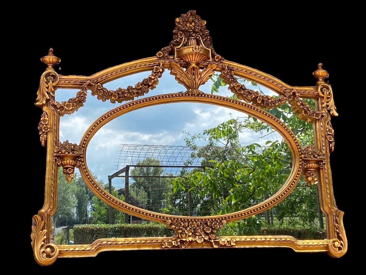 Vintage 1960 Italian Baroque/rococo Wall Mirror in Gold Crafted ...