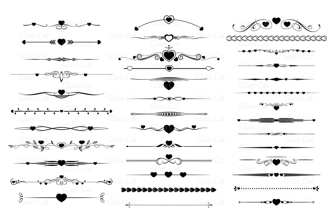 Line Dividers Svg, Divider Png, Decorative Borders Svg Bundle, Text ...