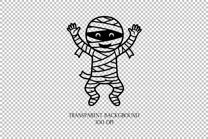 Cute Halloween Mummies SVG, Funny Holiday Set Mummy PNG, Cartoon ...