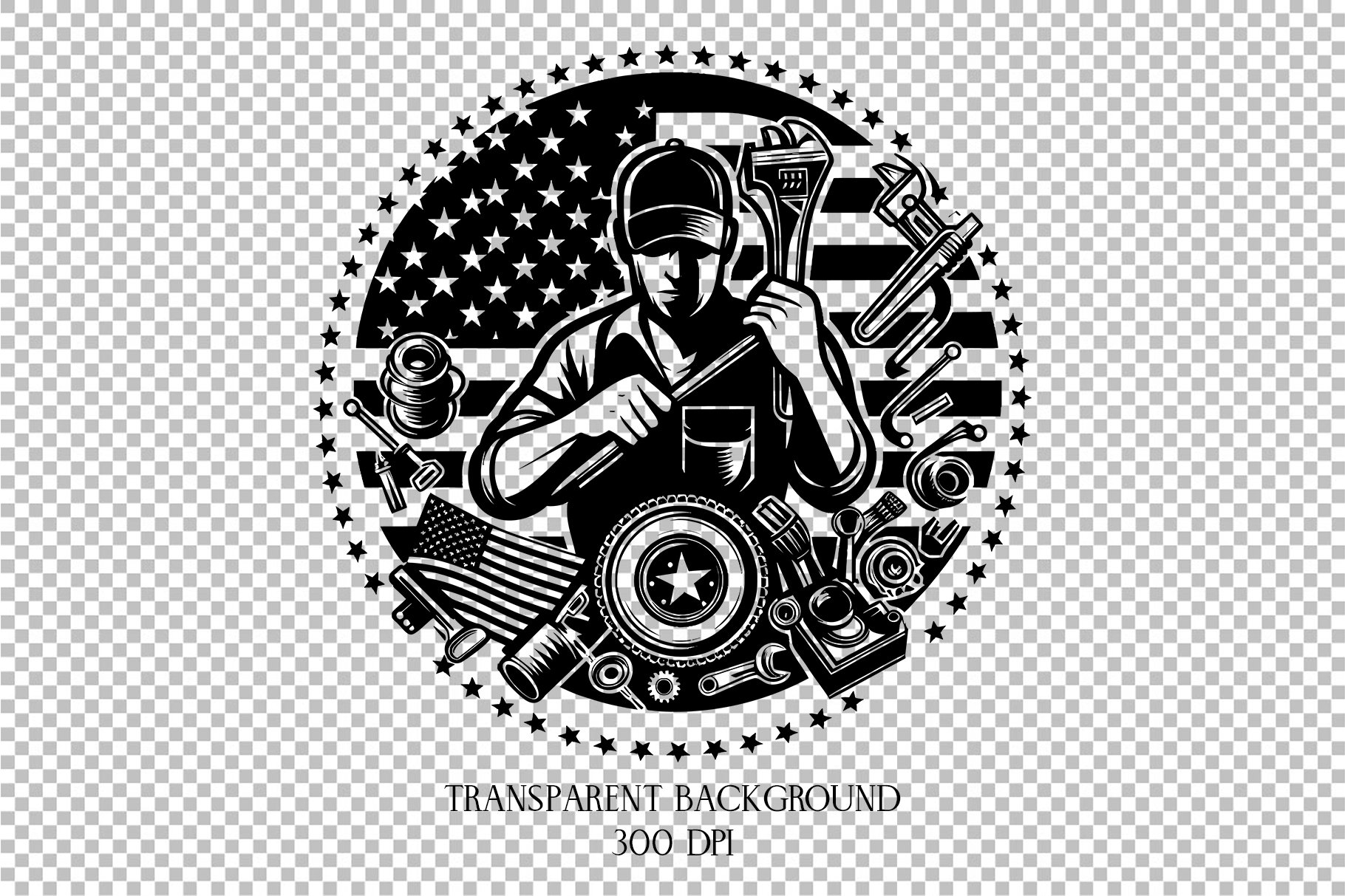 Mechanic Silhouette Svg, Mechanic Clipart, Mechanic Cut File, Mechanic ...