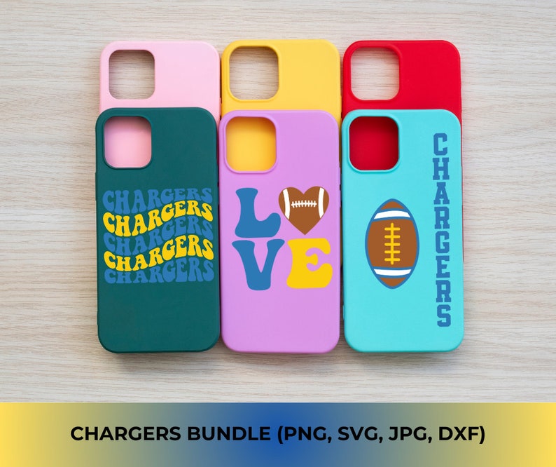 Chargers Inspired SVG Bundle, Chargers Style Football SVG, Chargers ...