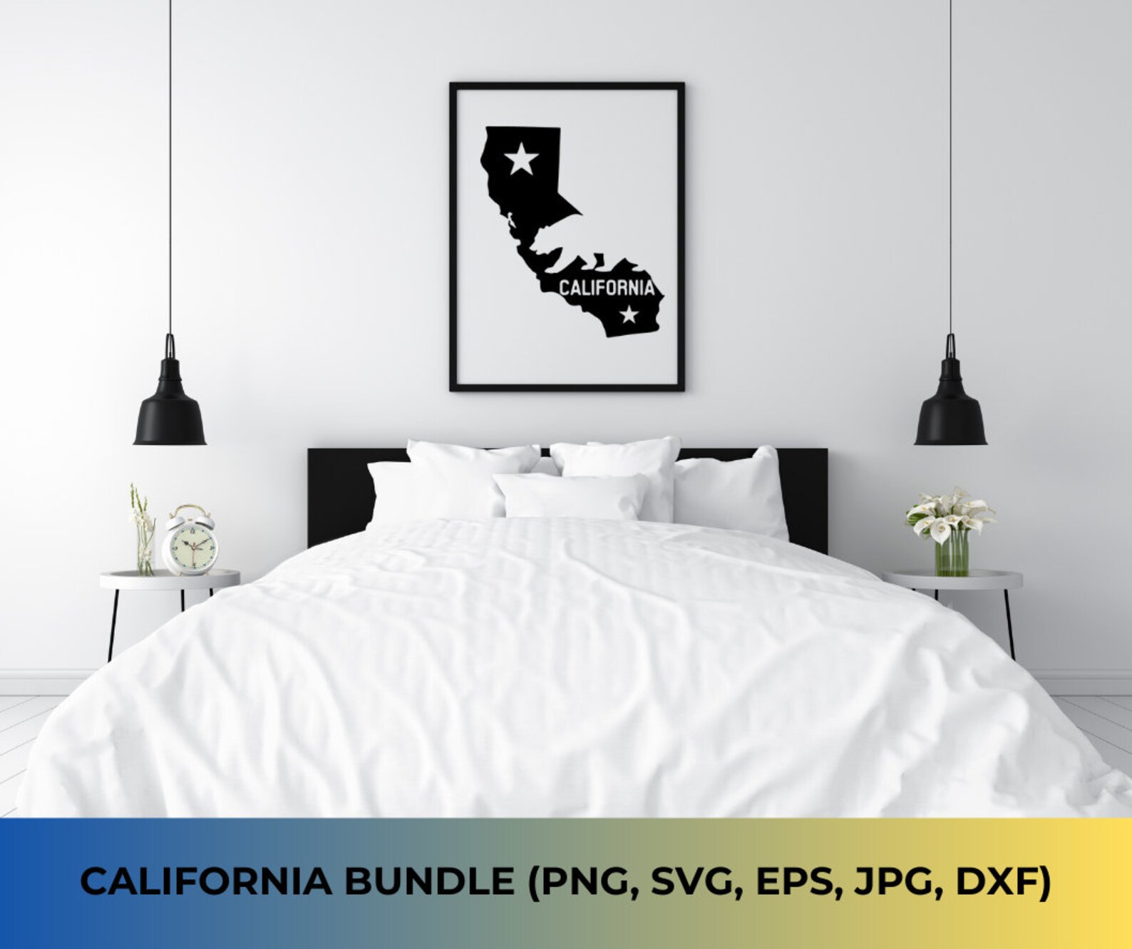 California SVG Bundle, California Map SVG, California Beach Clipart ...