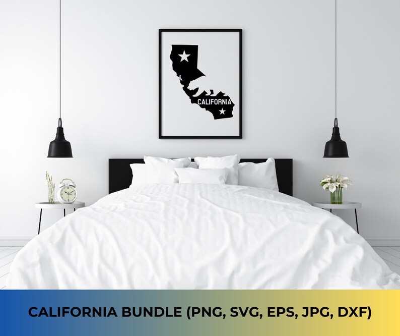 California SVG Bundle, California Map SVG, California Beach Clipart ...
