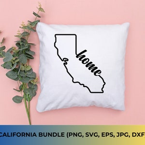 California SVG Bundle, California Map SVG, California Beach Clipart ...