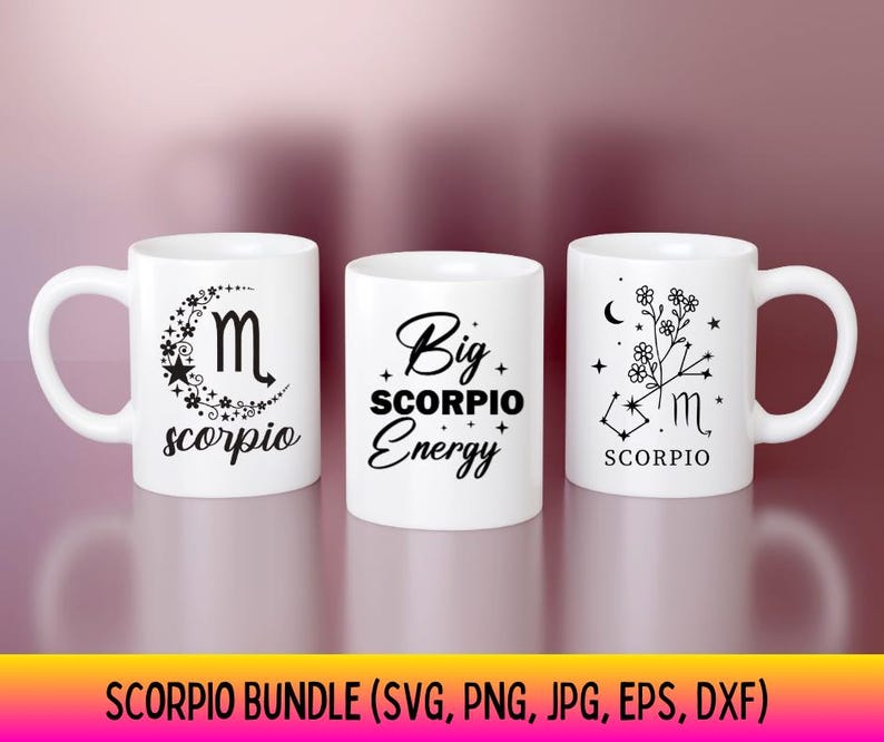 Scorpio SVG Bundle: Zodiac & Constellation Designs (cut File) - Etsy