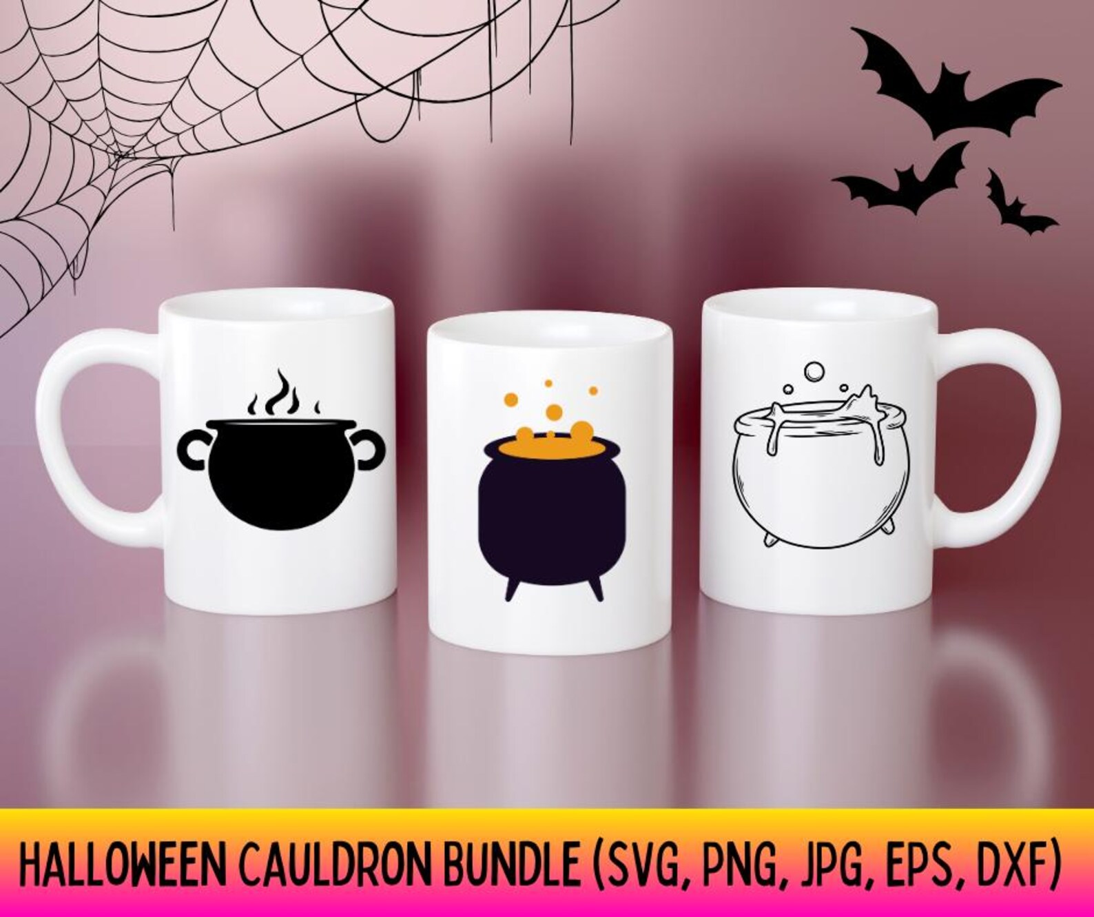 Halloween Cauldron SVG Bundle, Cauldron SVG, Witches Cauldron PNG ...