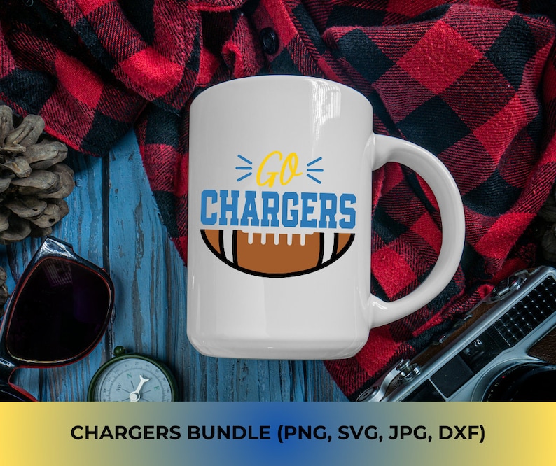 Chargers Inspired SVG Bundle, Chargers Style Football SVG, Chargers ...