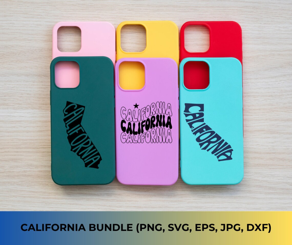 California SVG Bundle, California Map SVG, California Beach Clipart ...