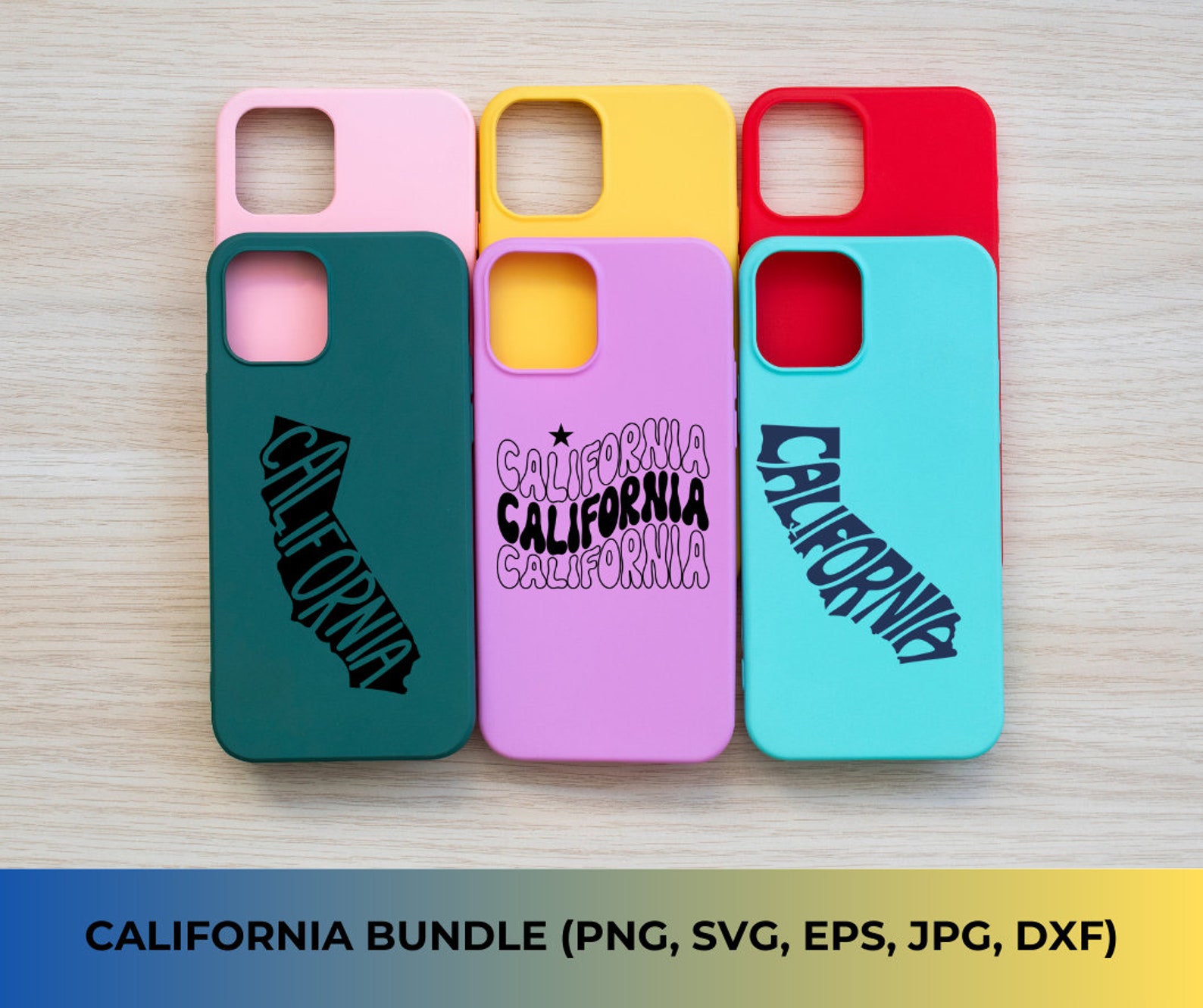California SVG Bundle, California Map SVG, California Beach Clipart ...