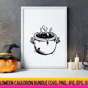 Halloween Cauldron SVG Bundle, Cauldron SVG, Witches Cauldron PNG ...