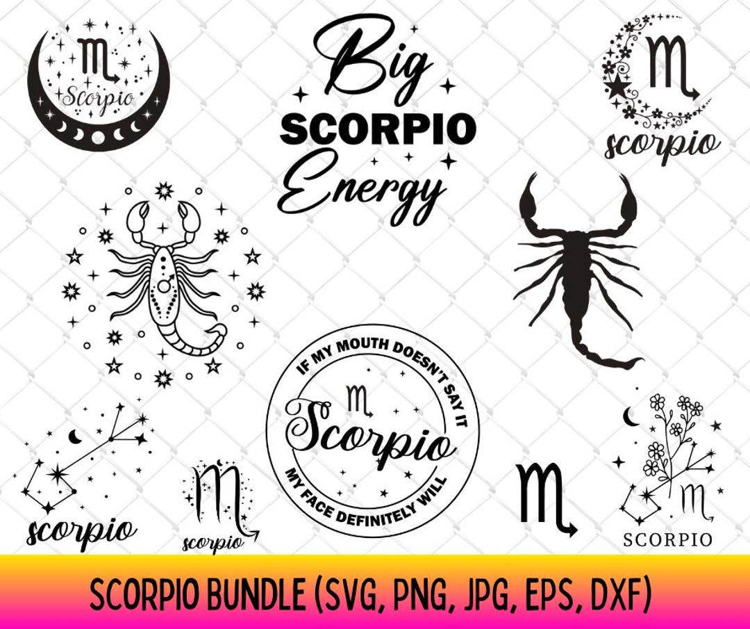Scorpio SVG Bundle: Zodiac & Constellation Designs (cut File) - Etsy