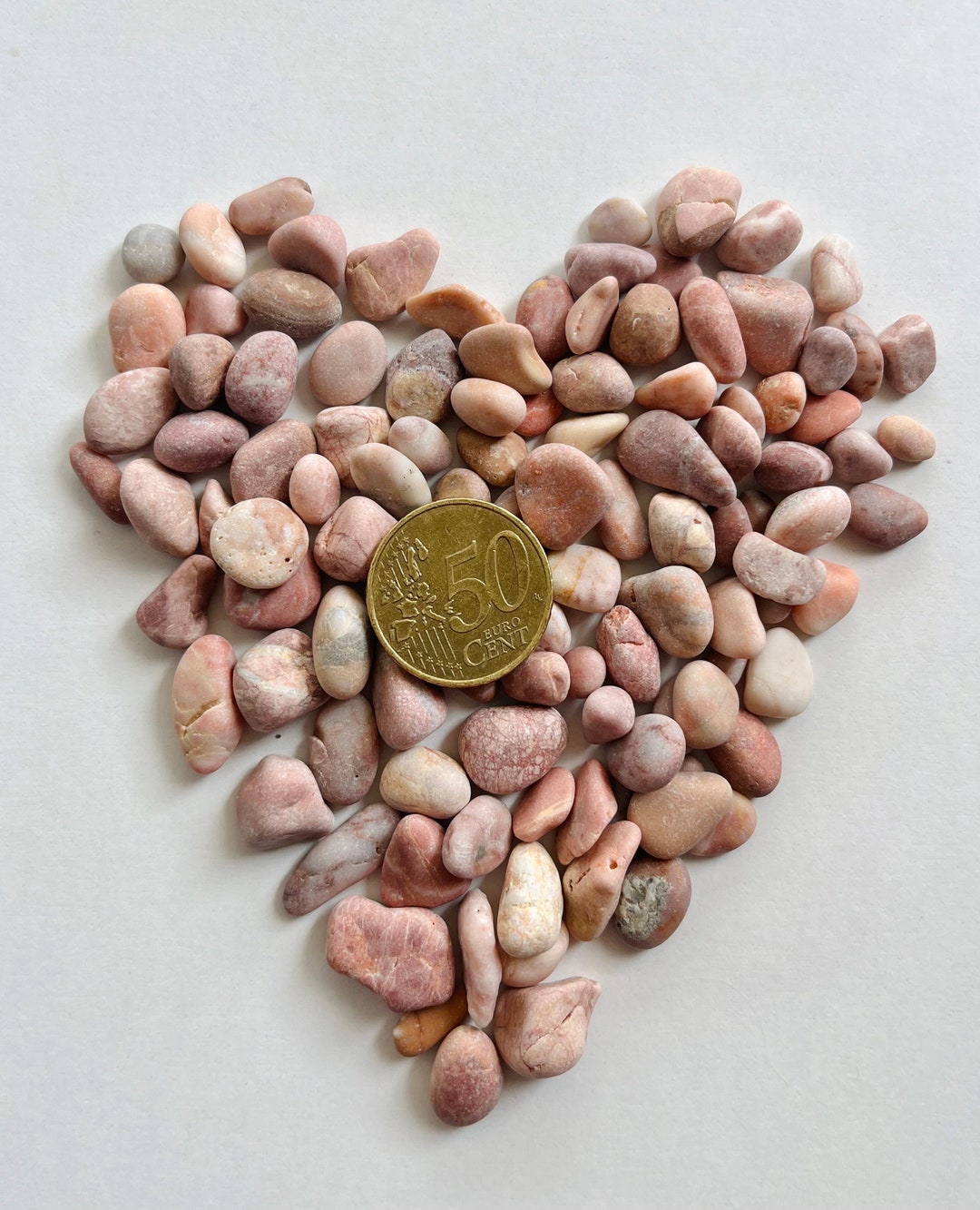 Set of 100 Pink Small Beach Pebbles, for Pebble Art and Crafts, Natural ...