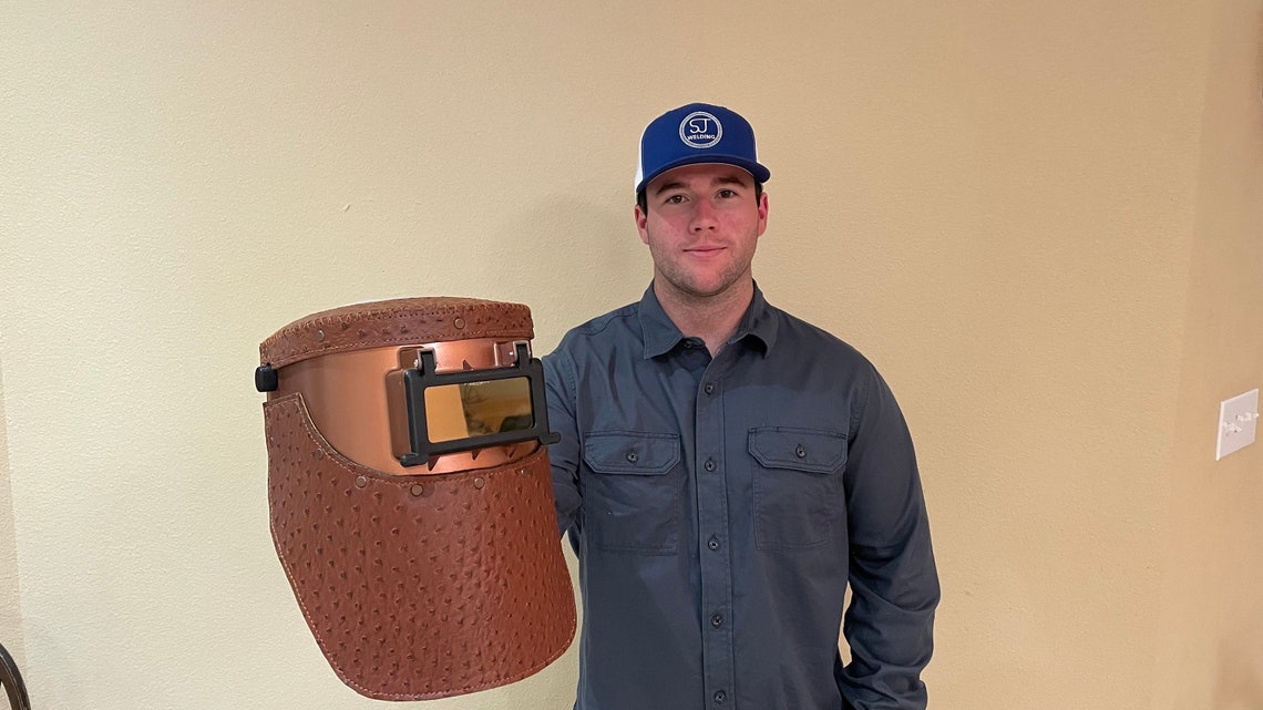 Leather Welding Helmet Template - Etsy