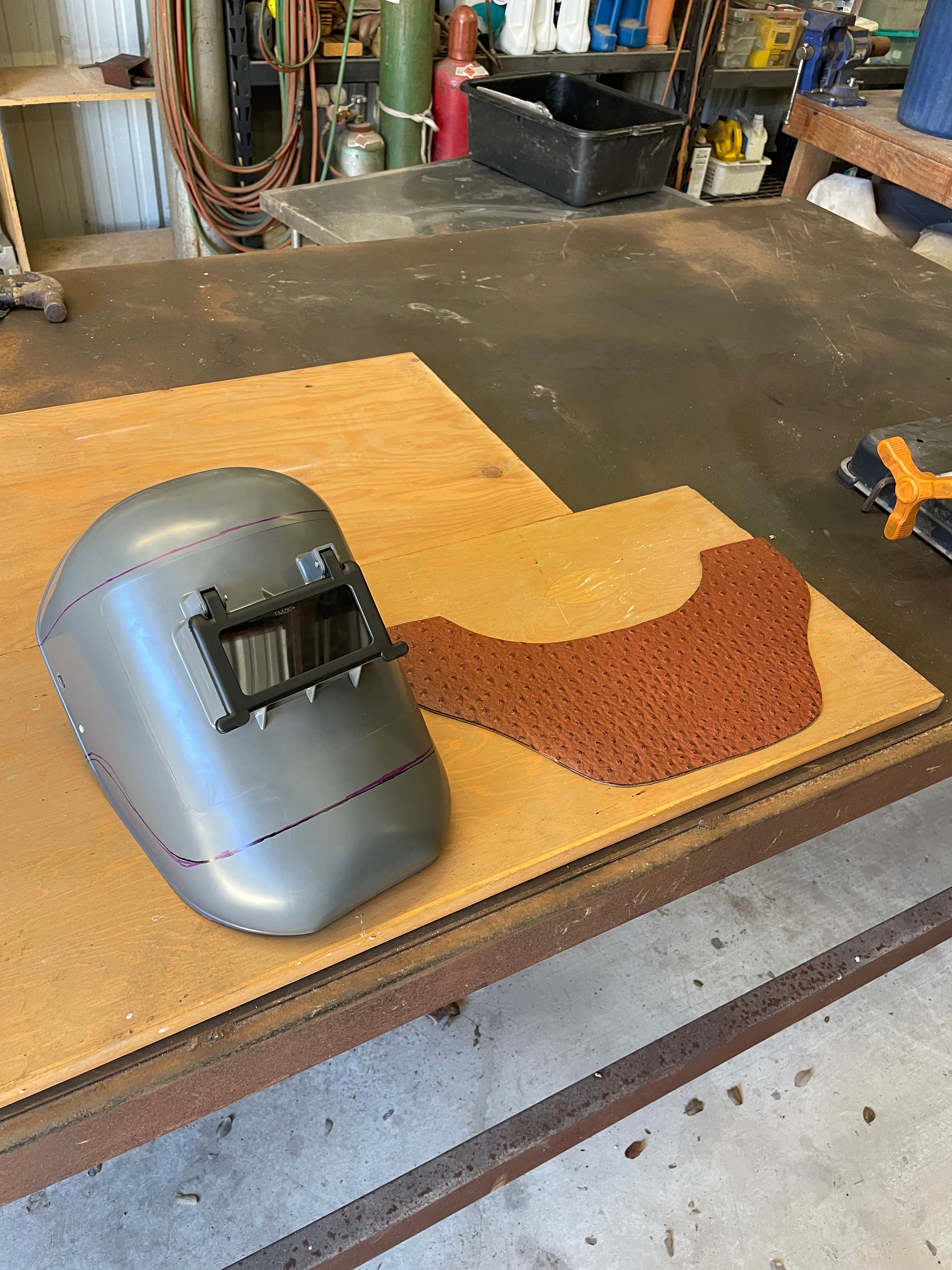 Leather Welding Helmet Template - Etsy