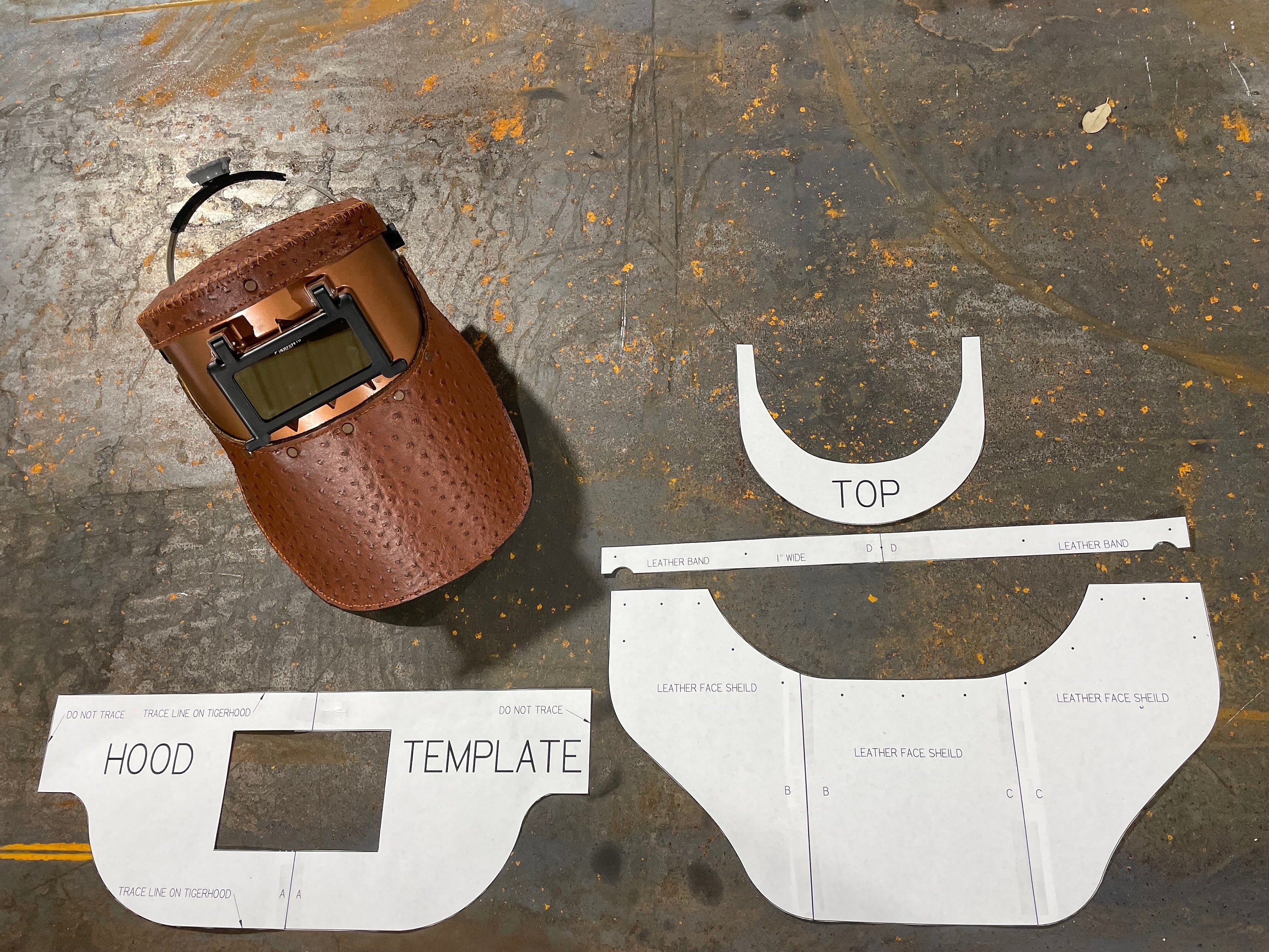 Leather Welding Helmet Template - Etsy