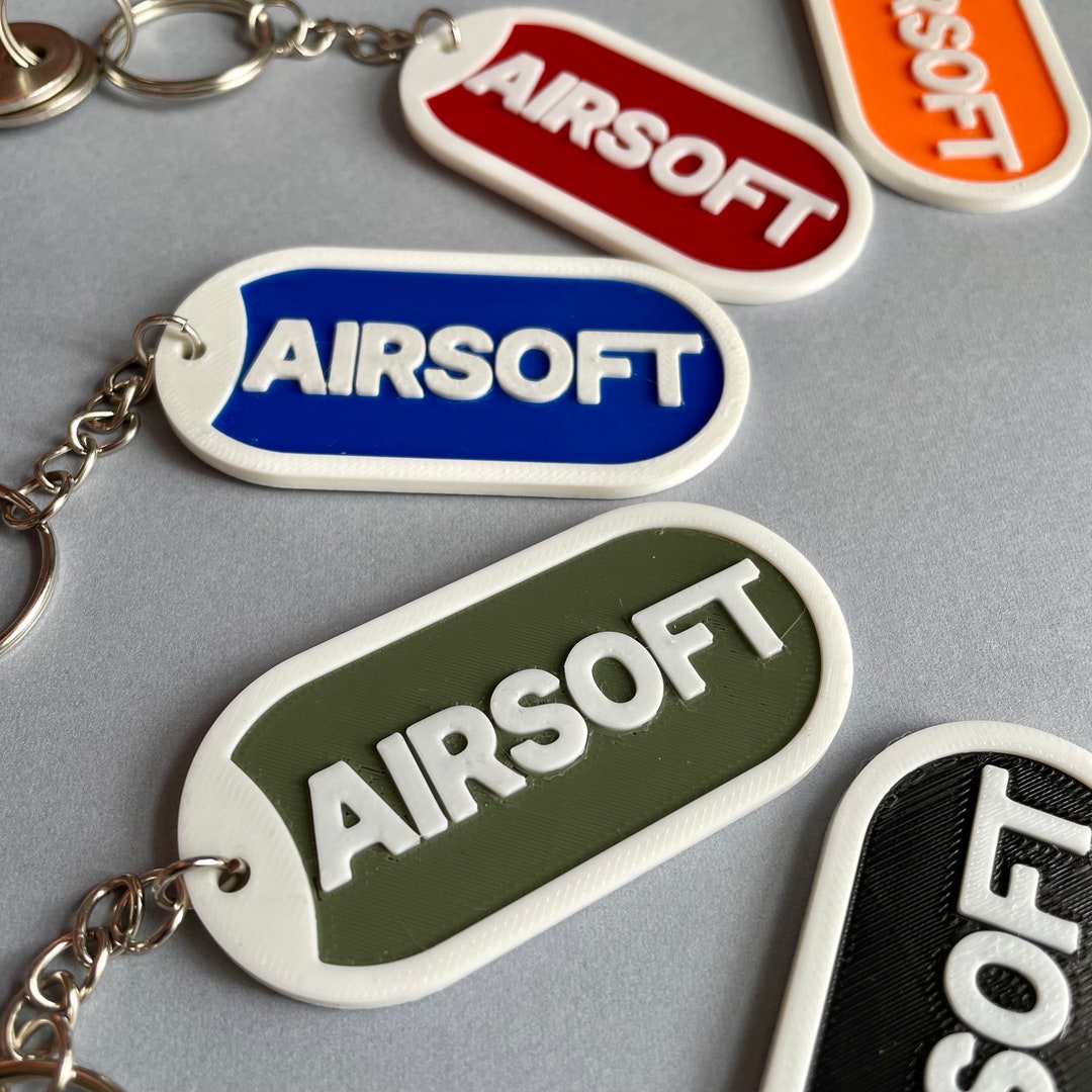 Airsoft Keyring - Keychain - 3d Printed - Multi Colours - Small Gift ...