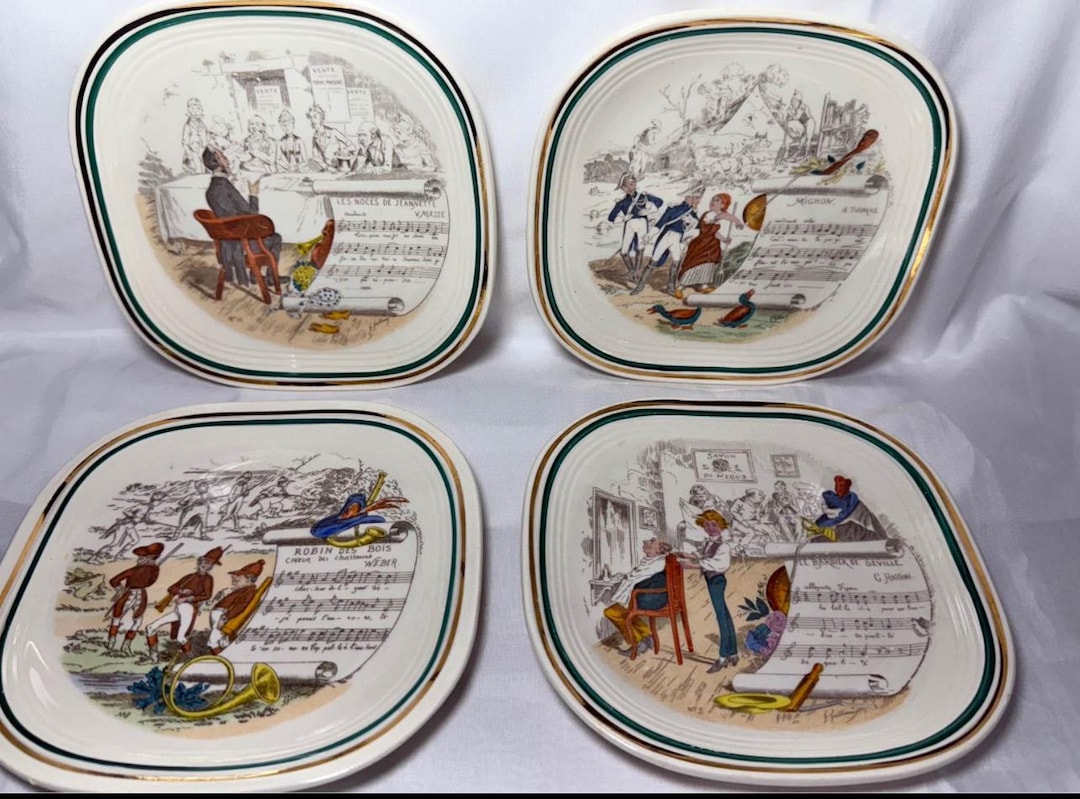 Vintage French Opera Plates - by Parry Vielle (PV) - Etsy