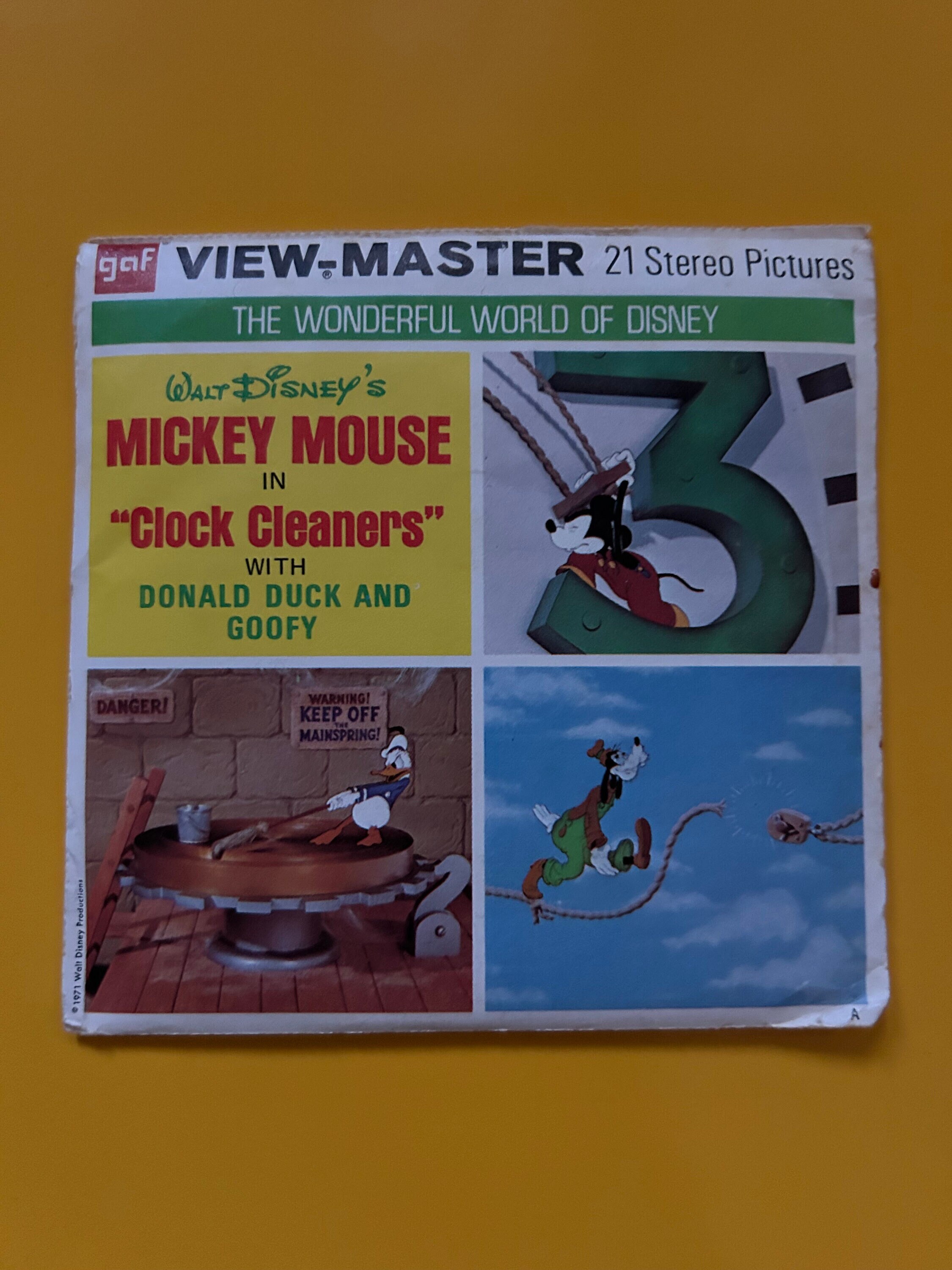 Gaf View-master 1971 Walt Disneys Mickey Mouse in clock Cleaners With ...