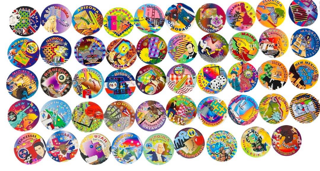 90 ’s POG Collection - US States Complete Set - Etsy