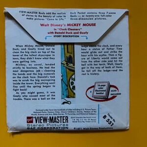 Gaf View-master 1971 Walt Disneys Mickey Mouse in clock Cleaners With ...