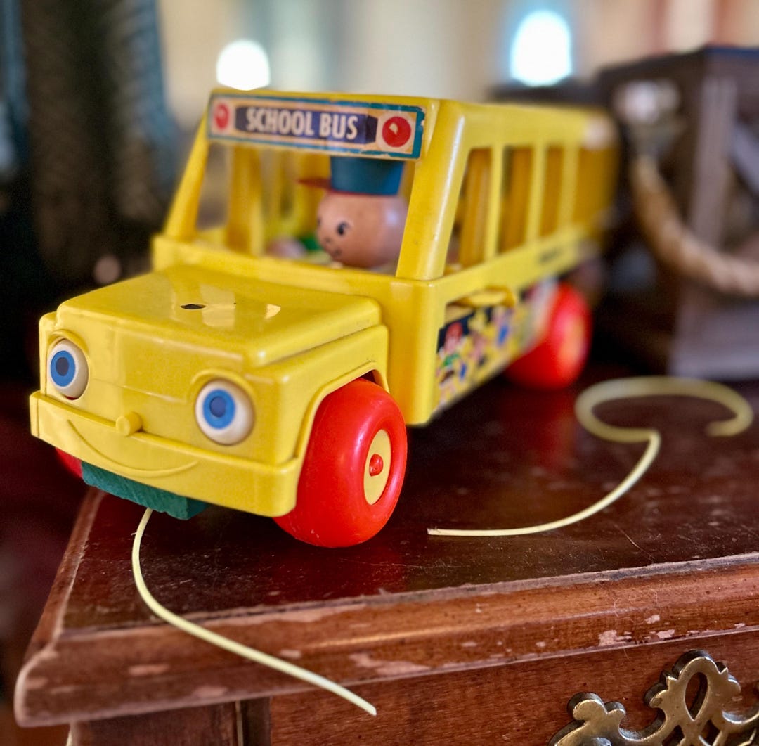 1965 Fisher Price School Bus 192 —-READ Update Prior to PURCHASE - Etsy