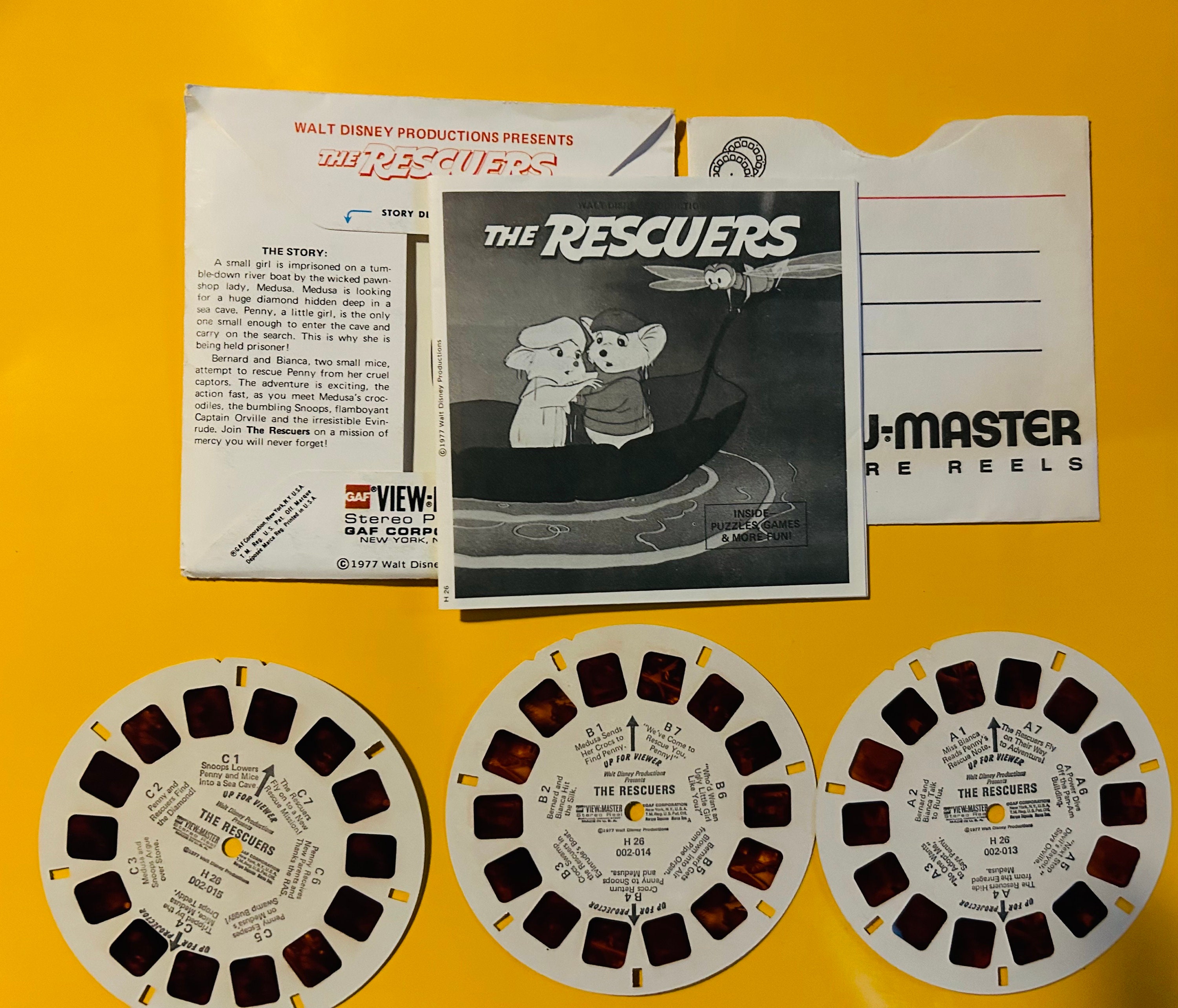 Gaf View-master 1977 the Rescuers - Etsy