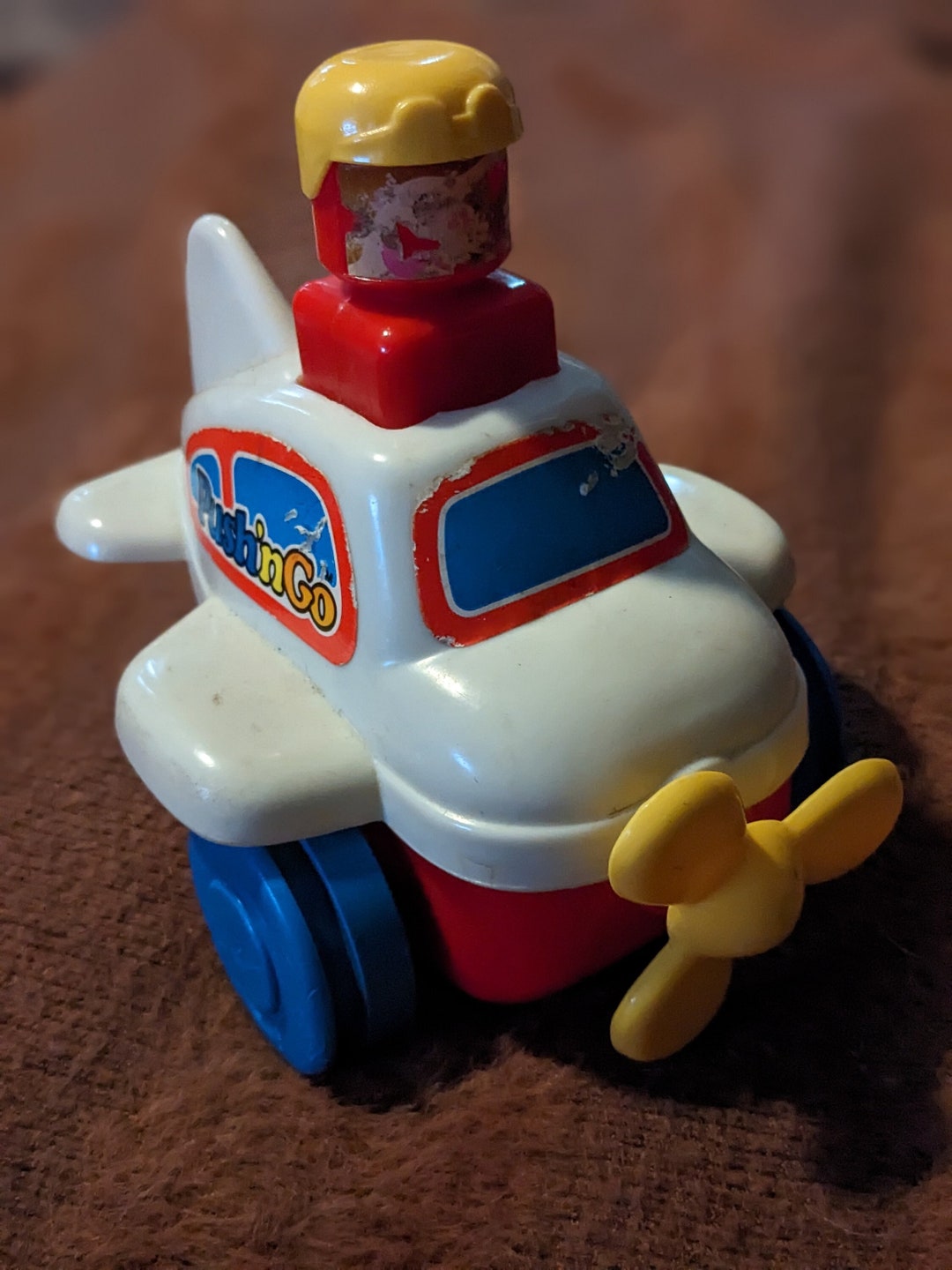Vintage TOMY Push N Go Airplane - Etsy