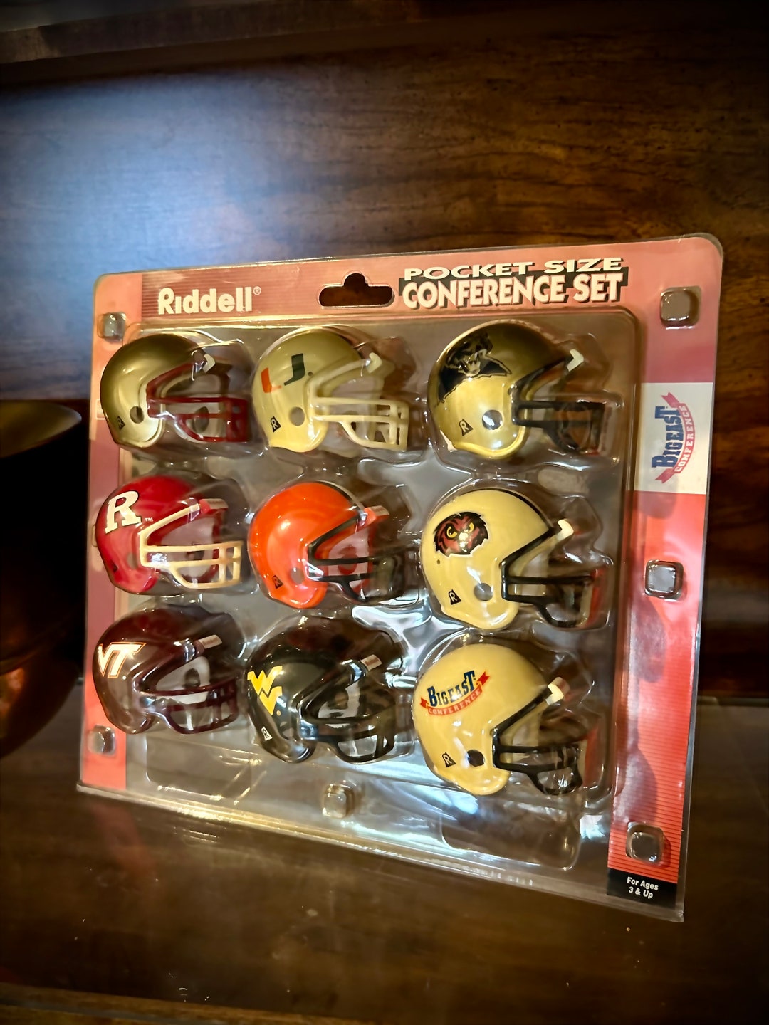 Vintage Riddell Pocket Size Mini Helmet Set Big Ten Conference, NCAA 12 ...