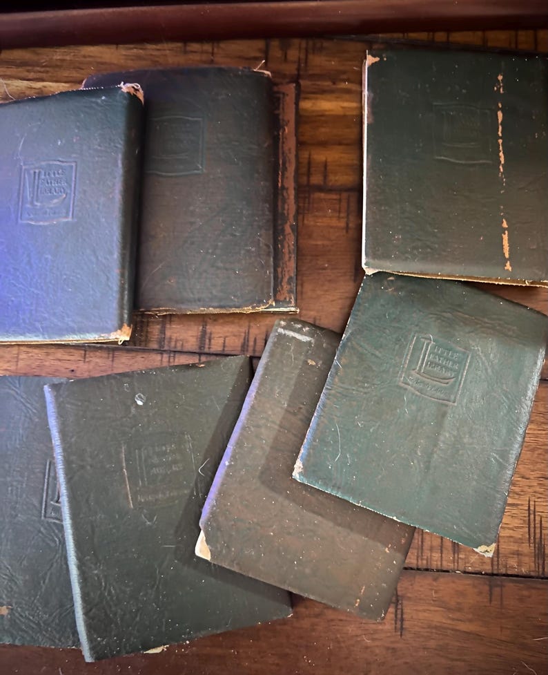 1920s Little Library Leather Mini Books: Green Redcroft Edition - Etsy
