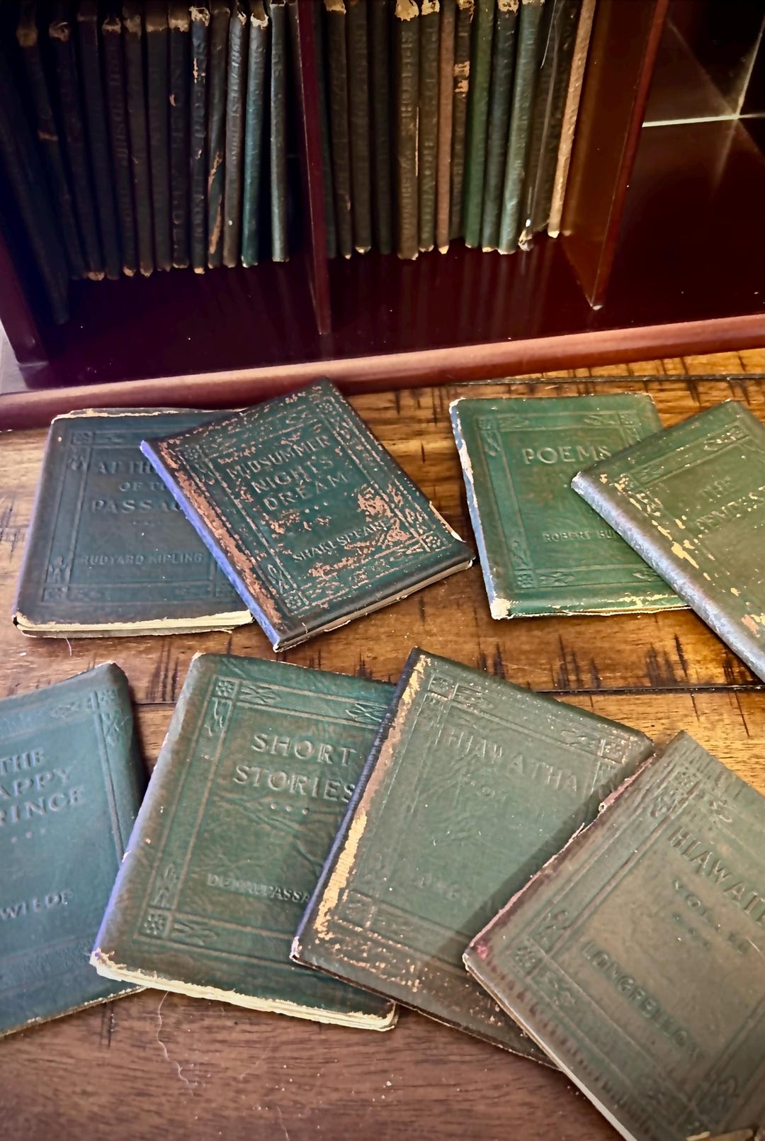 1920s Little Library Leather Mini Books: Green Redcroft Edition - Etsy