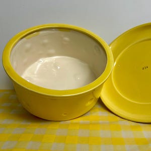 Vintage Covered Serving Dish - Ceramic Mouse on Yellow Cheese- Kitsch ...
