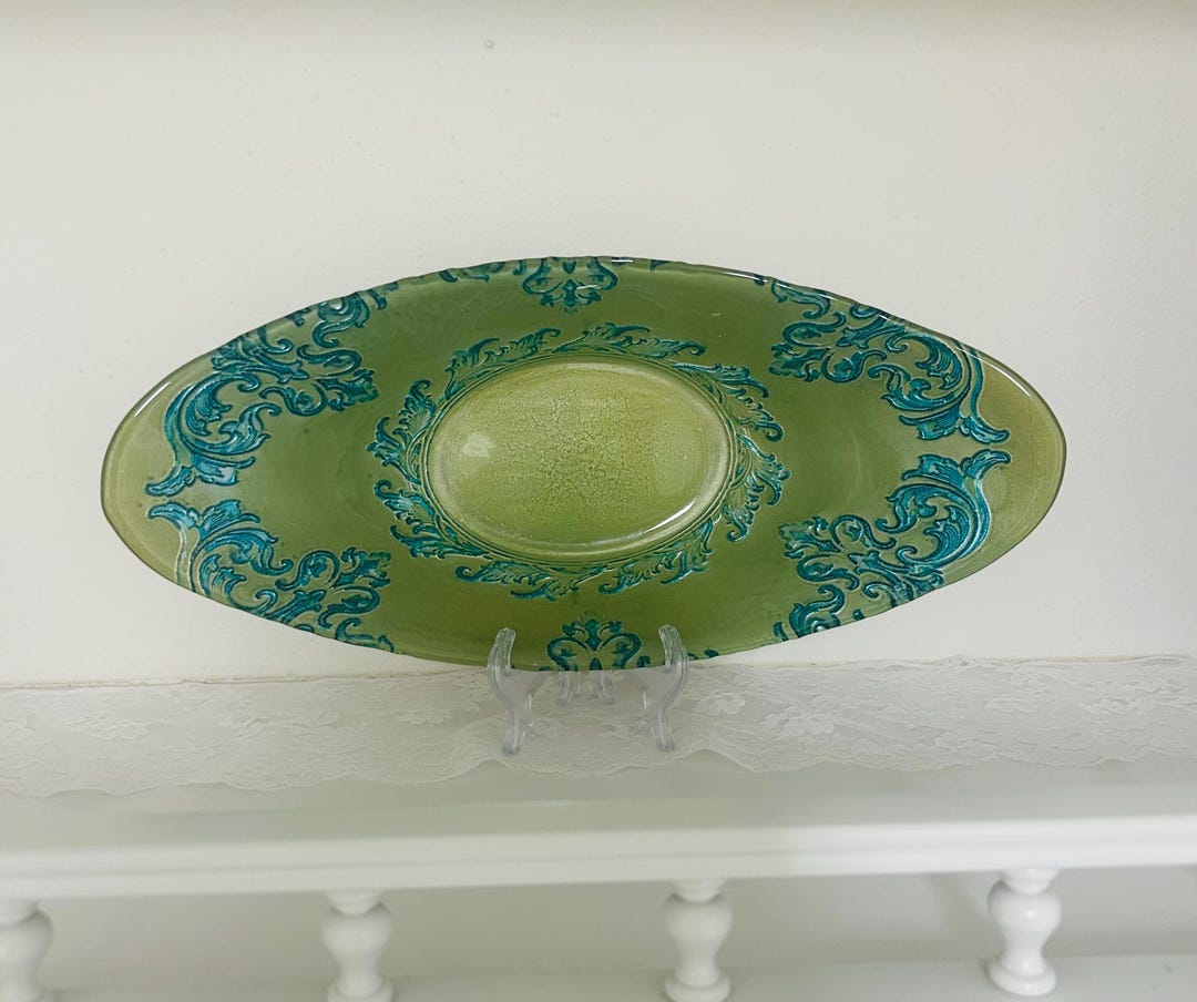 Ardacam Reverse Hand-painted Ardacam Glass Dish - Made in Turkey ...