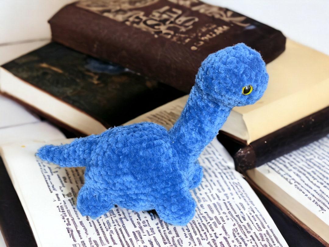 Crochet Blue Dinosaur, Squishy Soft Stuffed Animal, Huggable Handmade ...