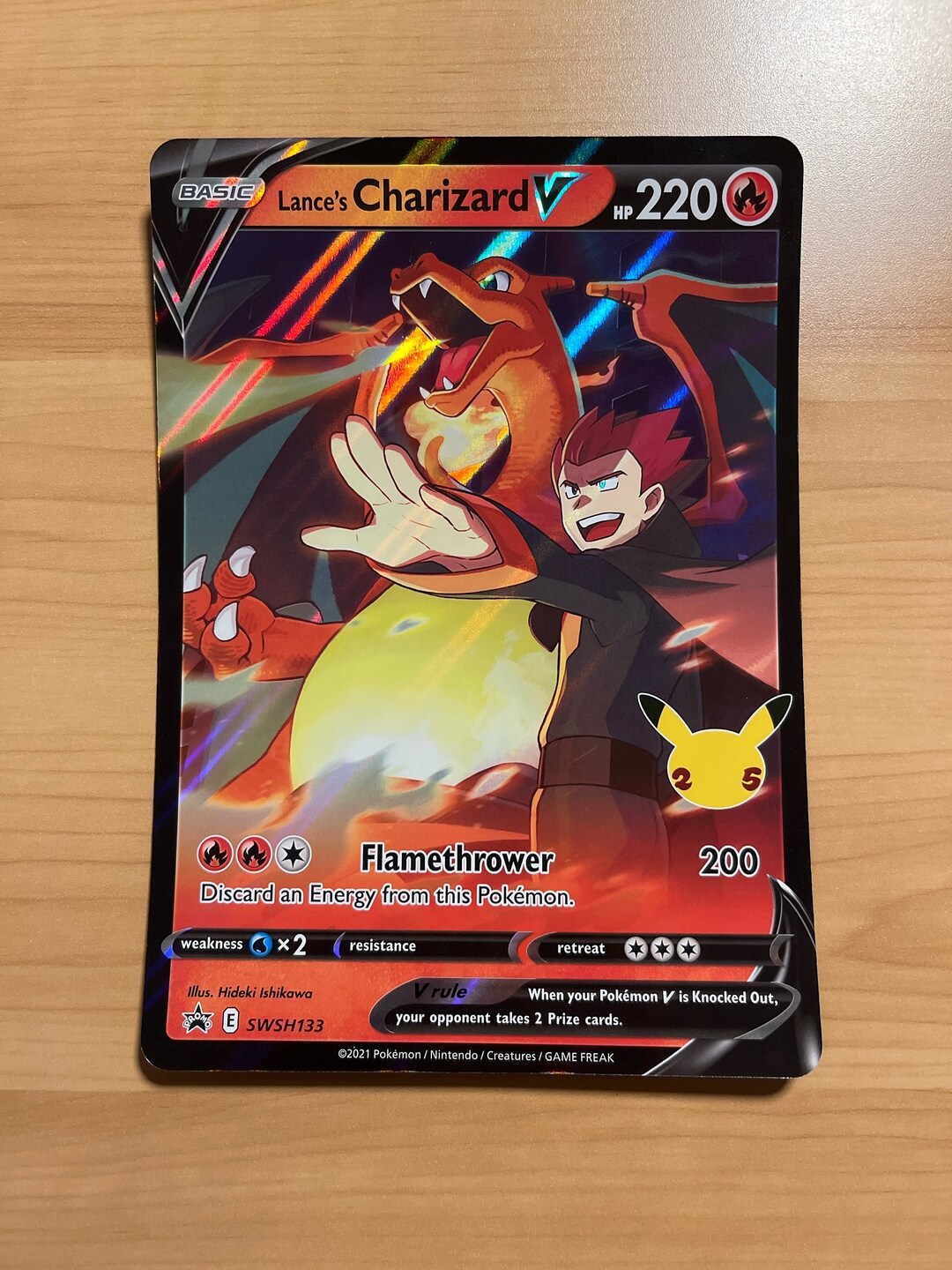 Oversized Charizard V Card Poke Card Gift Pokemon Birthday Gift Pokemon ...