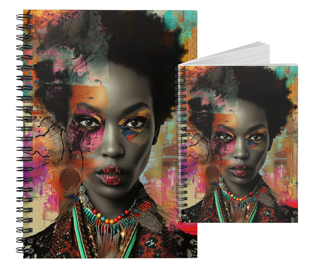 Afrocentric Journal, Afrocentric Gifts, Black Girl Notebook, Black ...