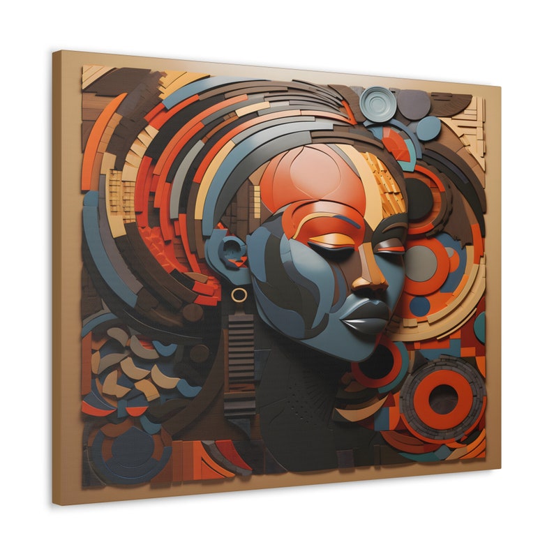 Afrocentric Canvas Wall Art, African American Wall Art Canvas, Mailed ...
