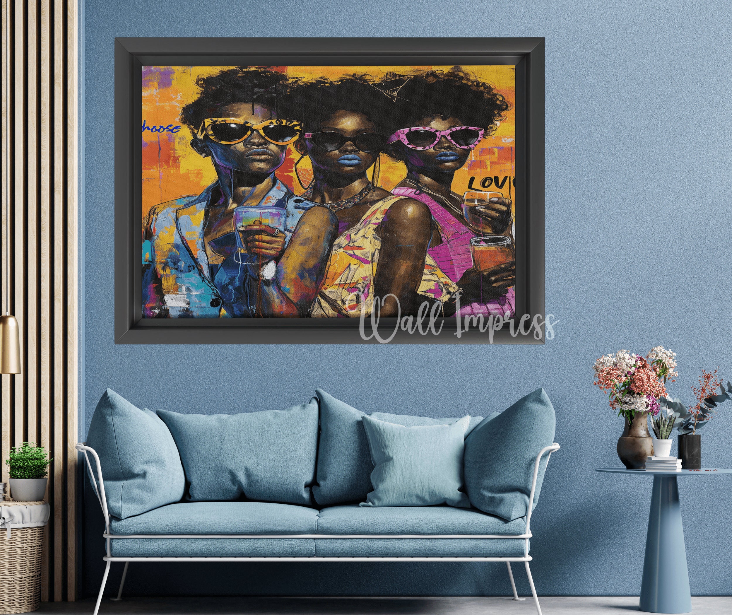Afrocentric Artwork, Afrocentric Wall Art, African American Woman Wall ...
