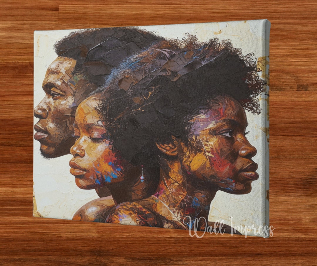 Afrocentric Wall Art, African American Culture Wall Art Canvas Print Afrocentric Gifts Original ...