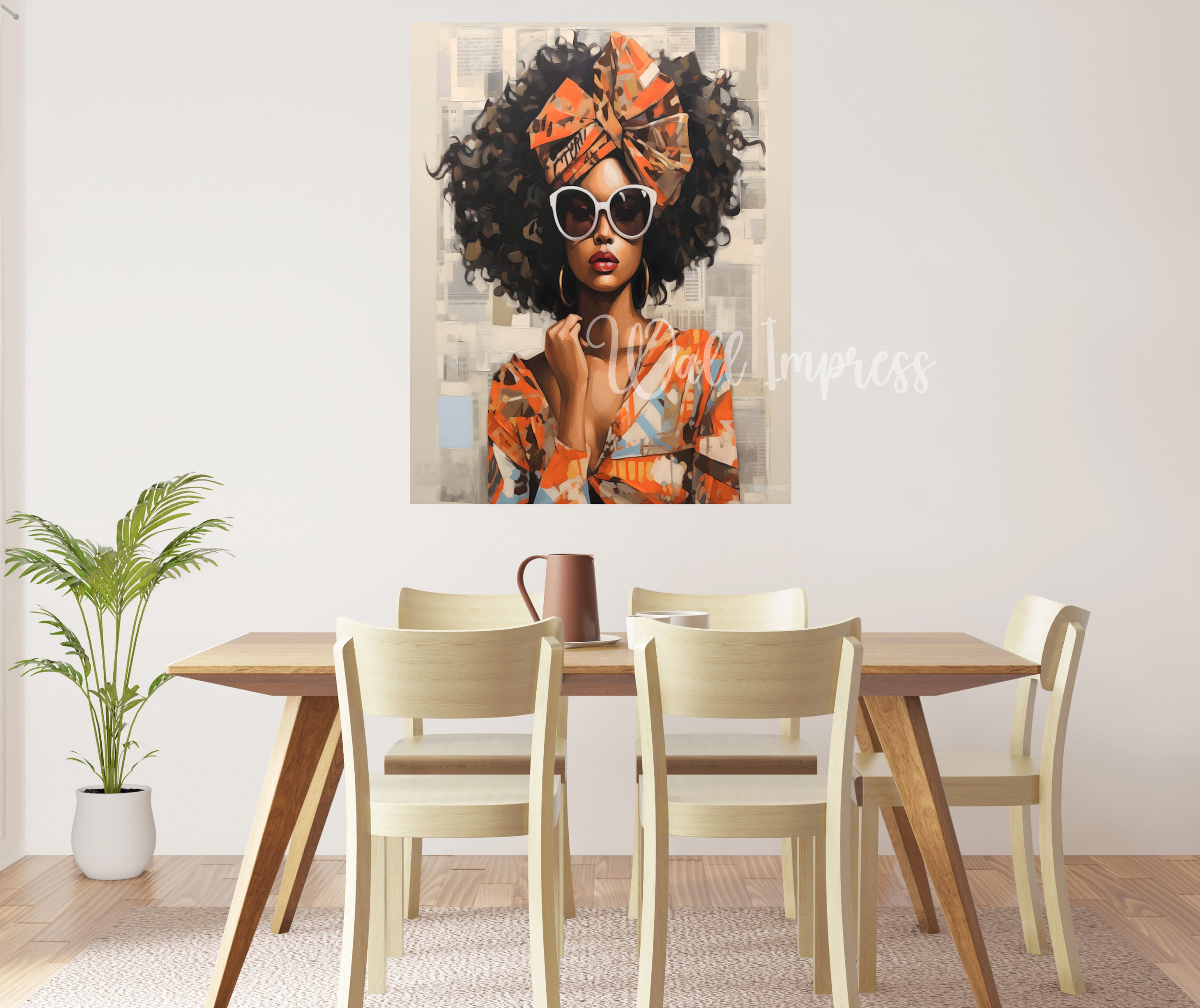 Afrocentric Wall Art, African American Artwork, African American ...