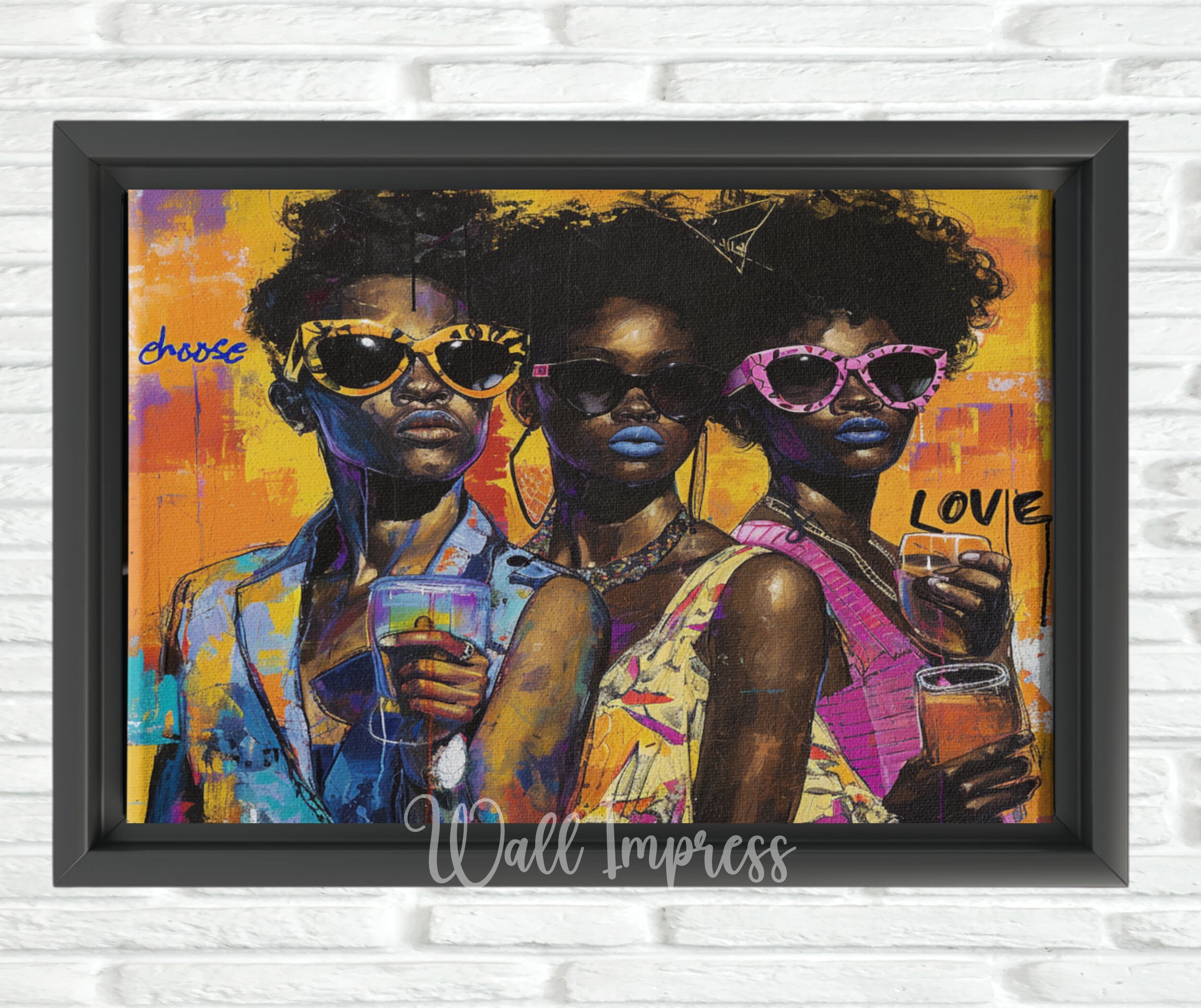 Afrocentric Artwork, Afrocentric Wall Art, African American Woman Wall ...