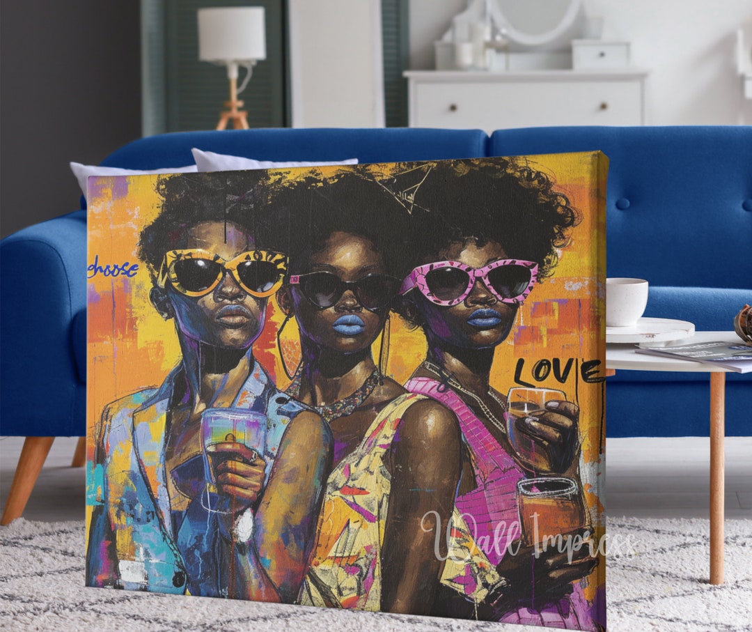 Afrocentric Artwork, Afrocentric Wall Art, African American Woman Wall ...