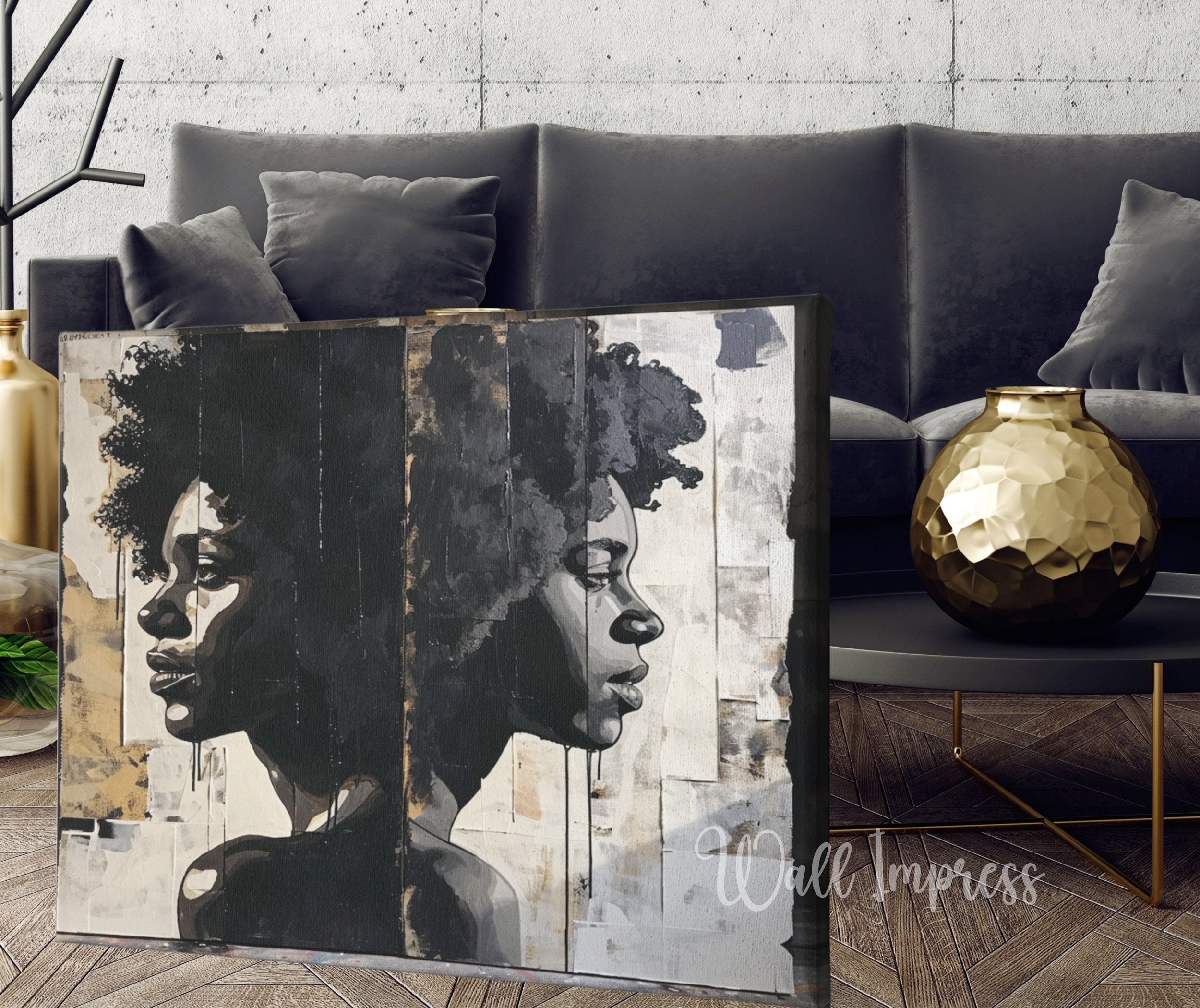 Afrocentric Artwork, Afrocentric Wall Art, African American Woman Wall ...
