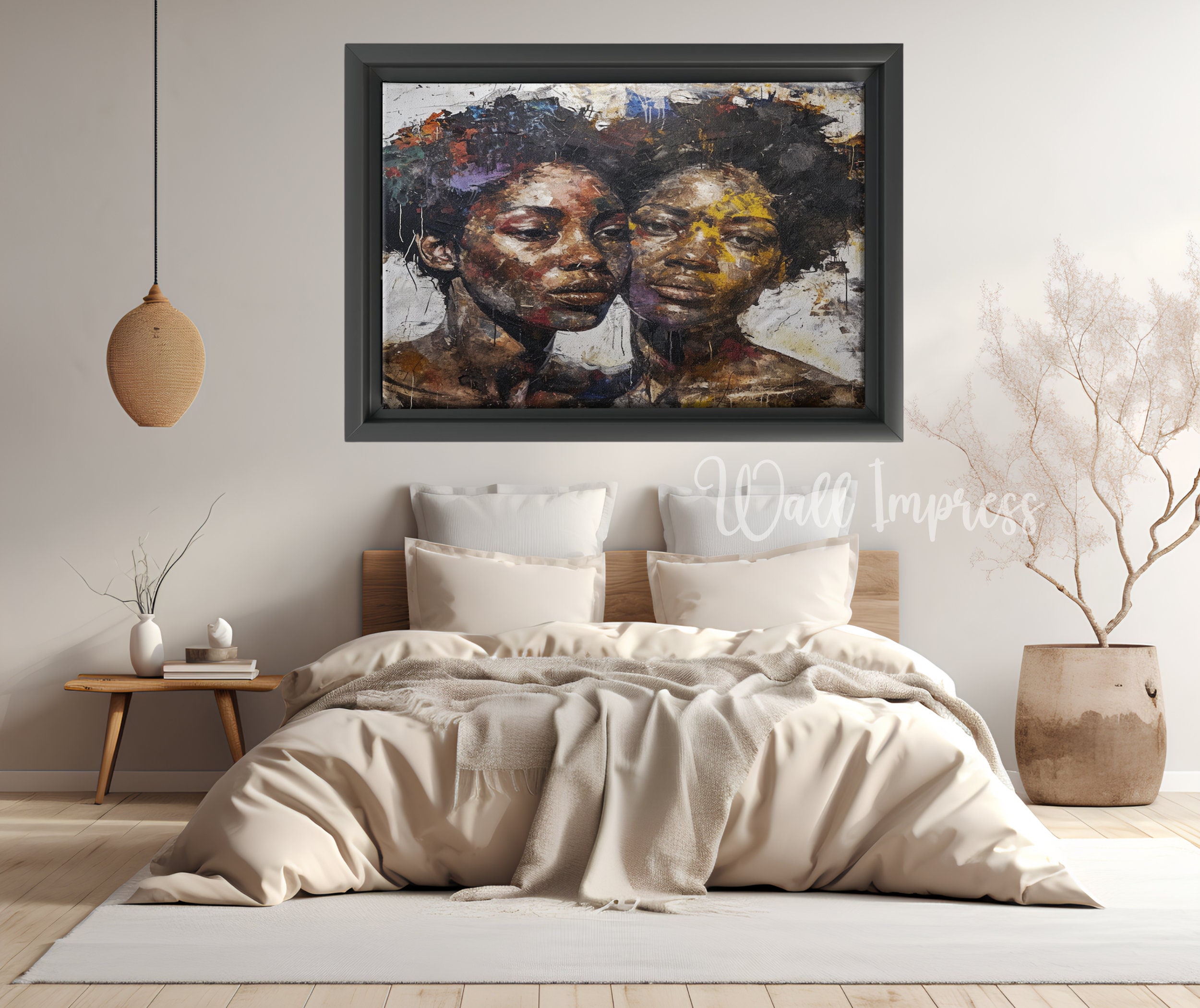 Afrocentric Artwork, Afrocentric Wall Art, African American Woman Wall ...