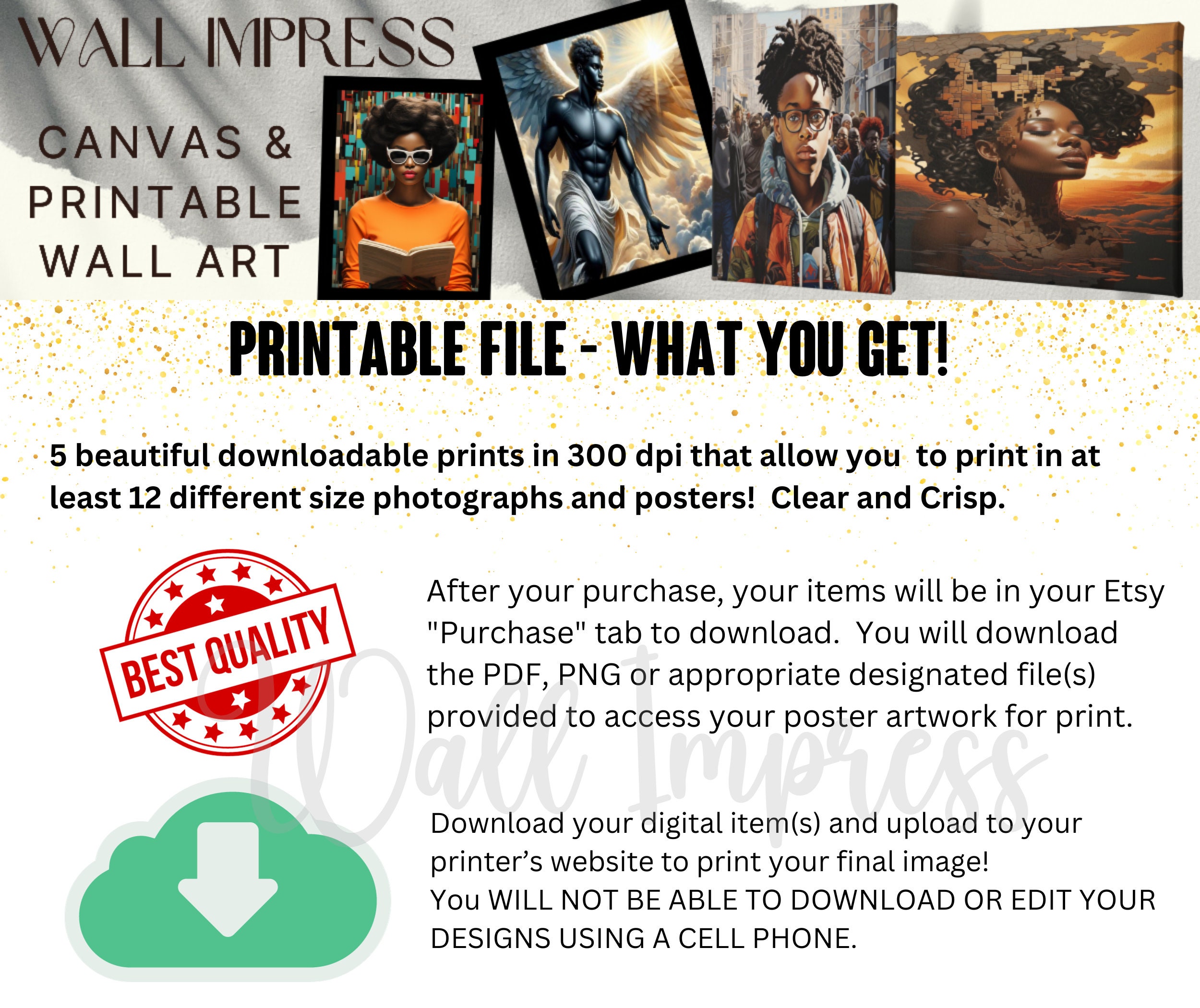 African American Posters Afrocentric Artwork Black Woman Historic ...