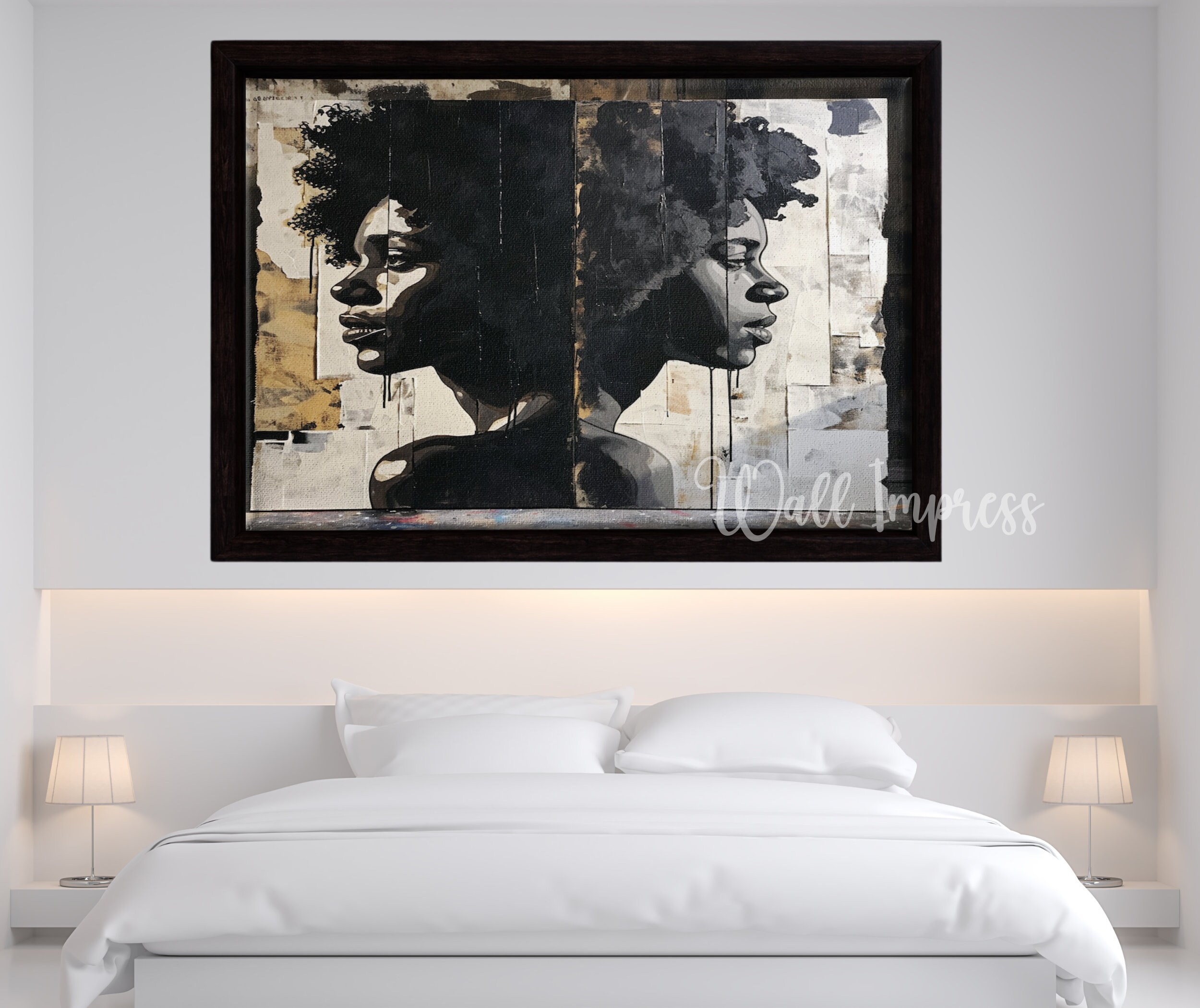 Afrocentric Artwork, Afrocentric Wall Art, African American Woman Wall ...