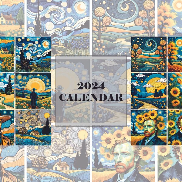 Van Gogh Desk Calendar - Etsy