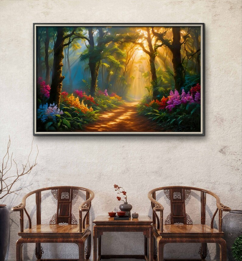 Printable of a Beautiful Nature Scenery Painting, Nature Painting ...