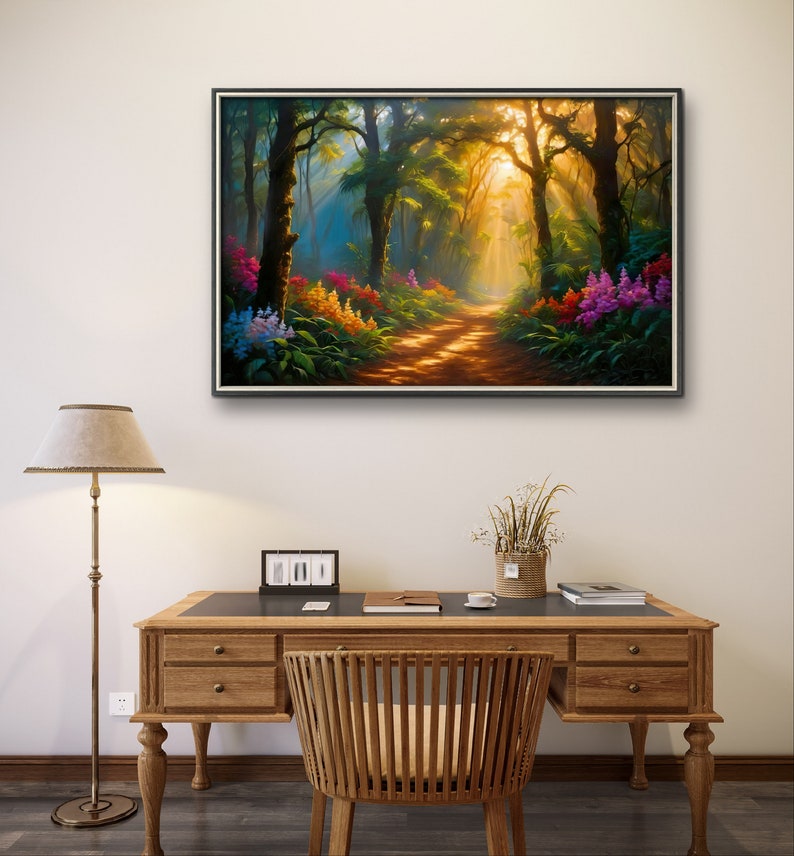 Printable of a Beautiful Nature Scenery Painting, Nature Painting ...